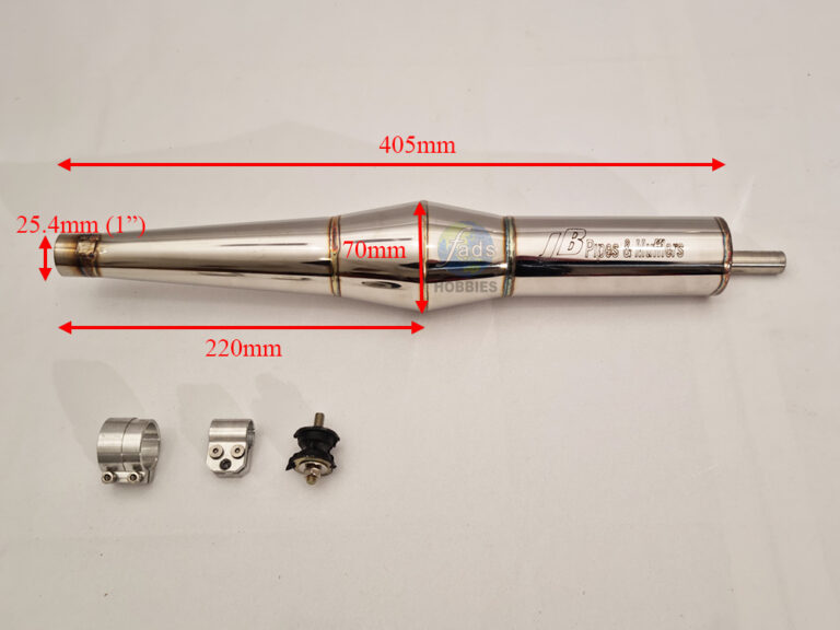 Tuned Pipe JB Stainless With Muffler - FADS Hobbies